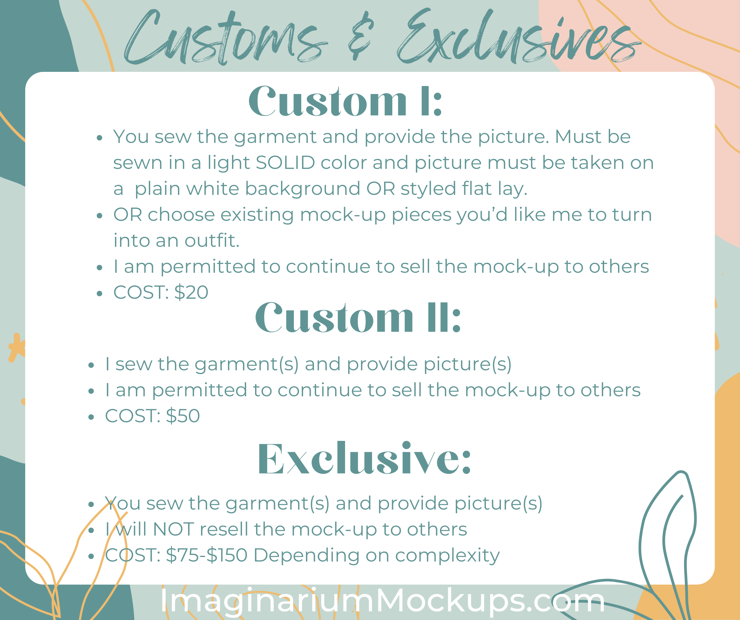 CUSTOM MOCK-UPS – Imaginarium Mock-ups