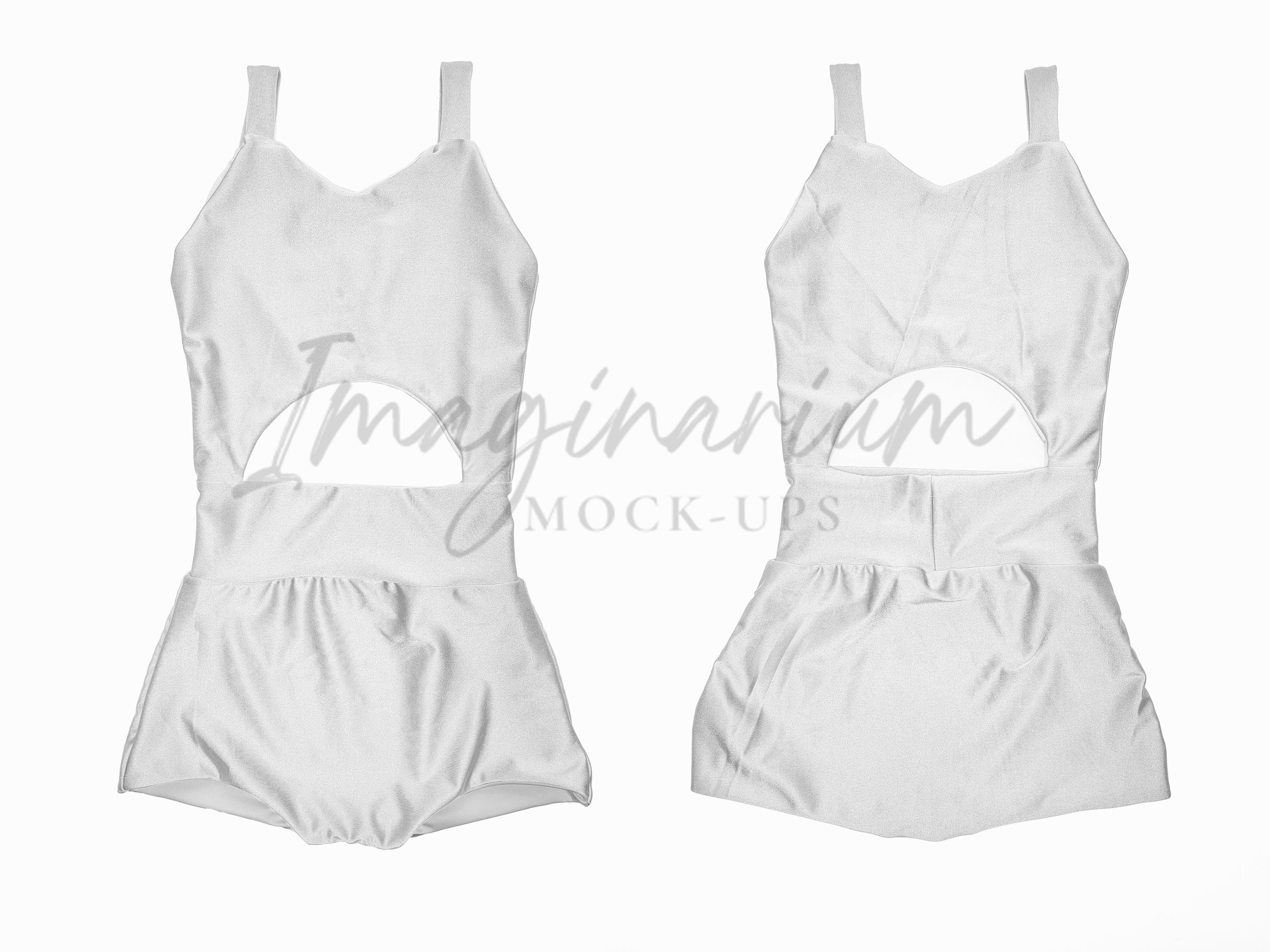 Dayla One Piece Optional Front Cutout Swimsuit Mockup , Realistic Swim ...