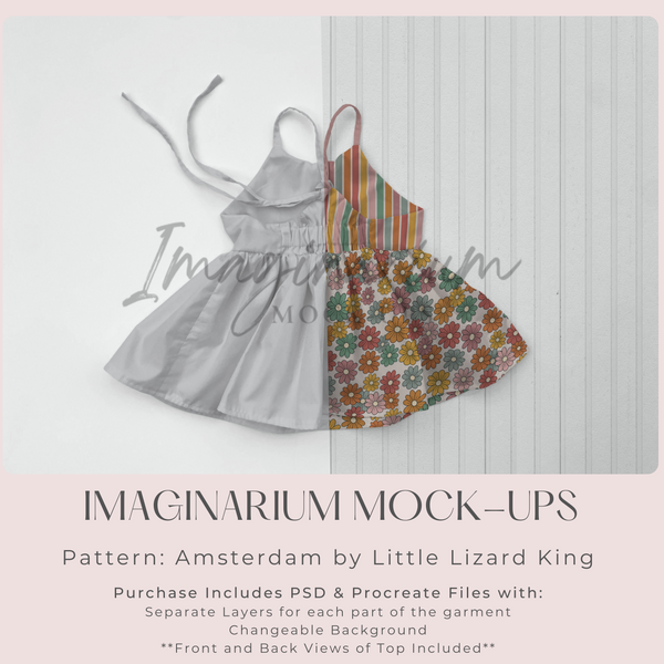 Woven Peplum Top Mock Up, Realistic Mockup for Photoshop and Procreate ...