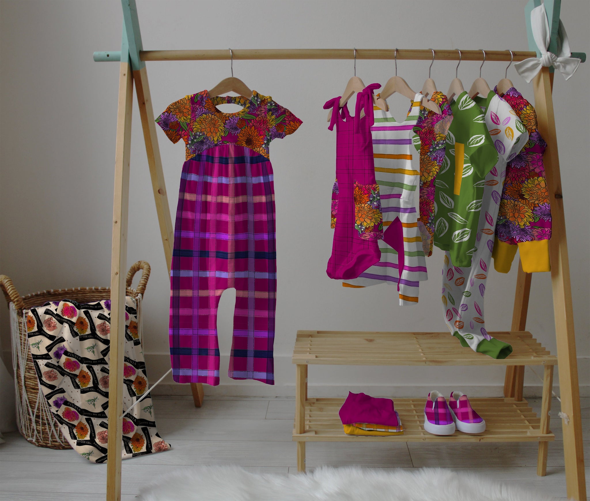 Clothing Rack Hanging Clothes Display Mockup, Samantha Marie Designs C ...